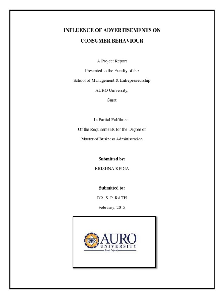 Cover Page + Acknowledgement | PDF