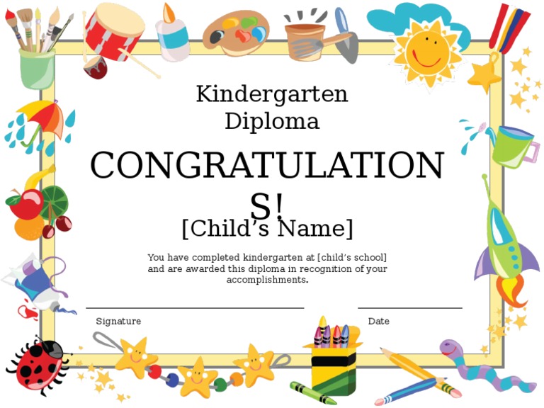 Kindergarten Graduation Diploma | PDF