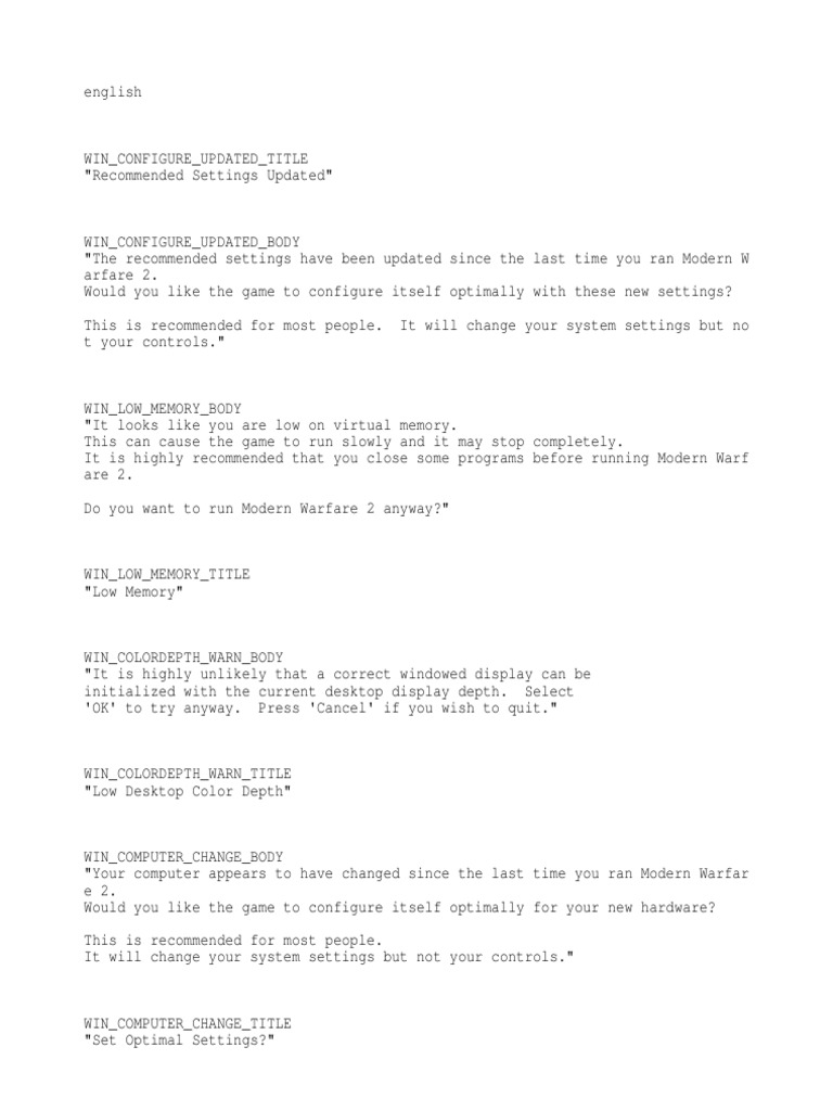 Win Configure Updated Title "Recommended Settings Updated" | PDF ...