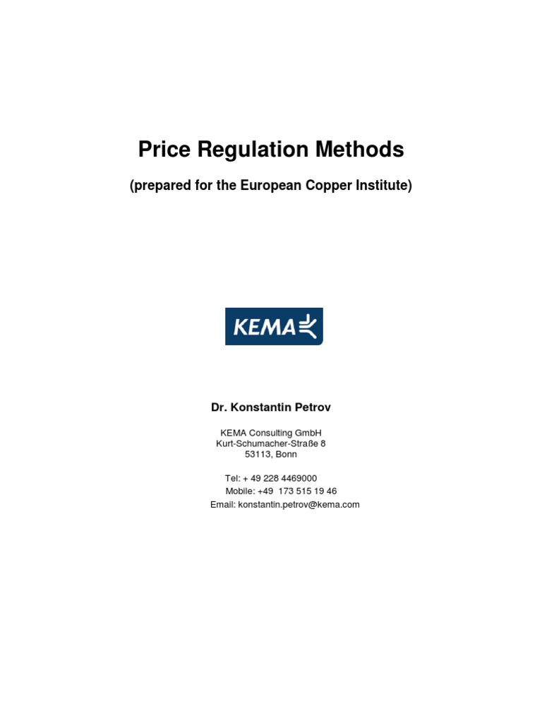 Price Regulation Paper | PDF | Incentive | Profit (Economics)