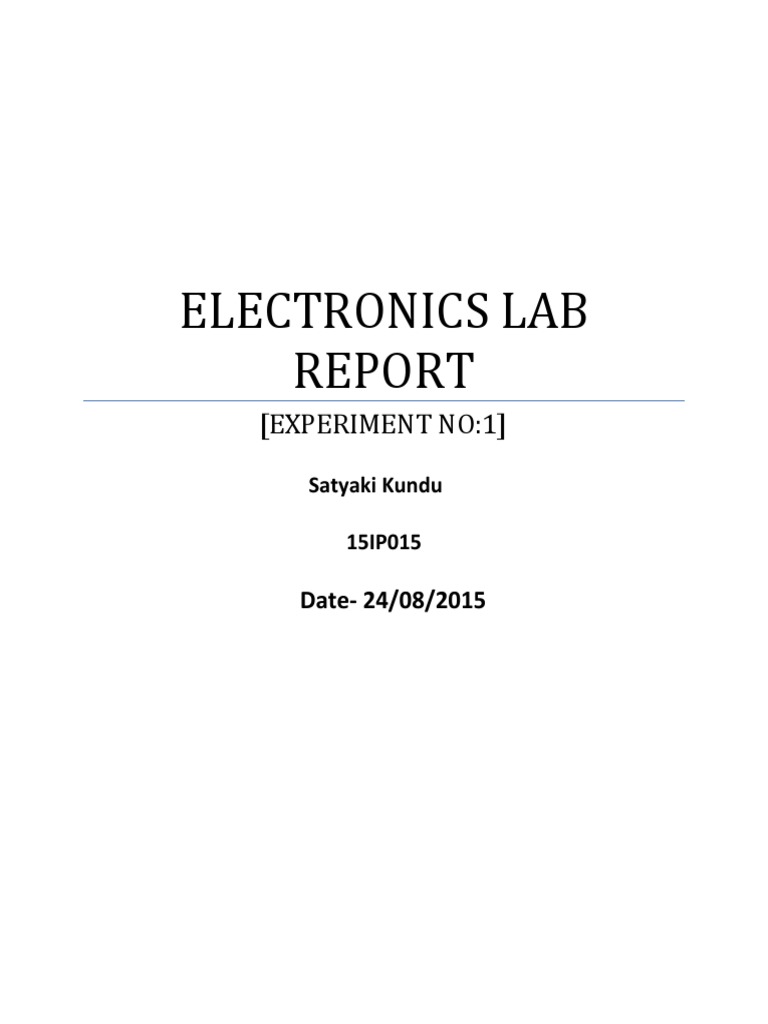 Electronics Lab: (Experiment No:1) | PDF | Rectifier | Diode