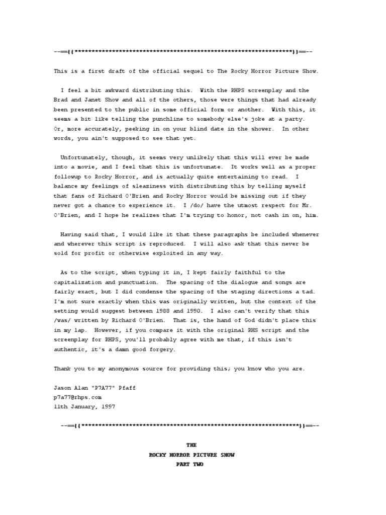 Revenge of The Old Queen (Draft Script) - An Unfilmed Sequel To The ...