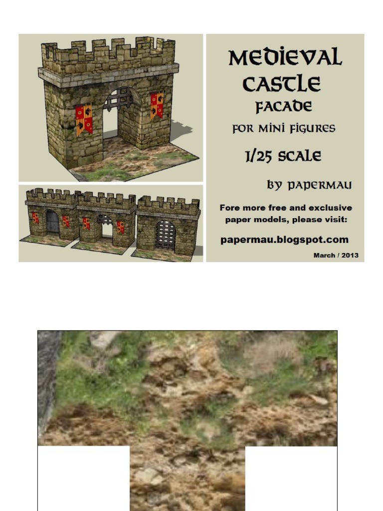 Medieval Castle Facade Paper Model by Papermau 2013 | PDF