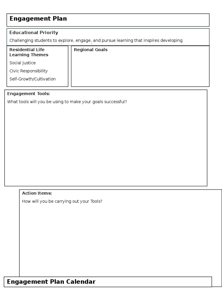 Engagement Plan: Educational Priority | PDF | Career & Growth | Social ...