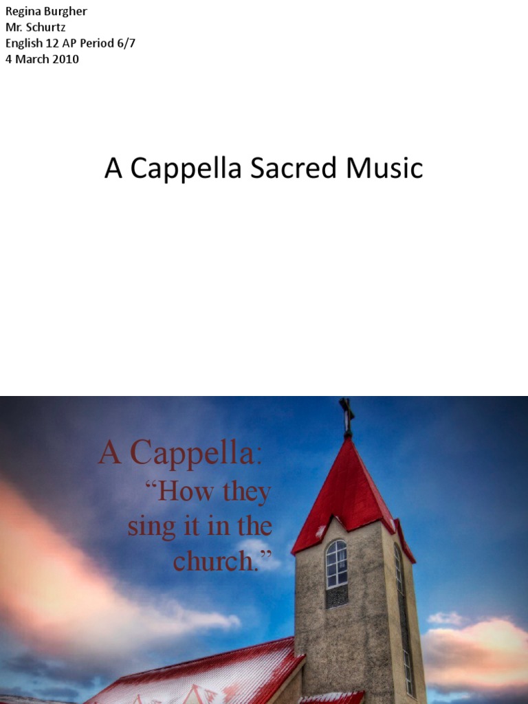 A Cappella Sacred Music Overview | PDF | Entertainment (General)