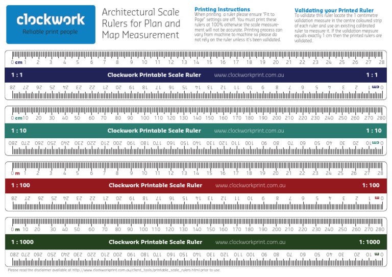 Printable Scale Rulers Set | PDF