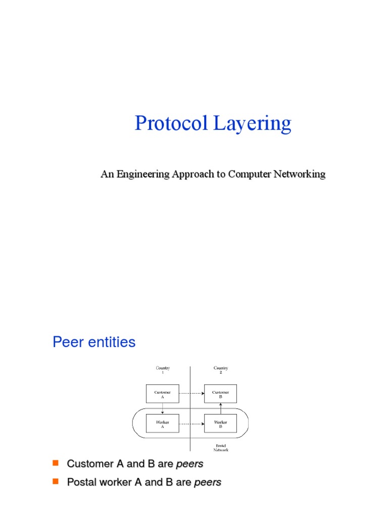 Protocol Layering: An Engineering Approach To Computer Networking | PDF | Osi Model ...