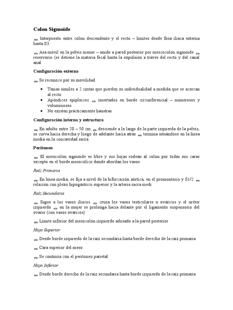 Anatomía y Función del Colon Sigmoide | PDF | Intestino grueso | Abdomen