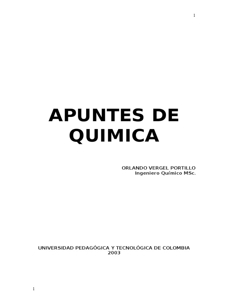 Apuntes De Quimica 1 Pdf Destilación Líquidos