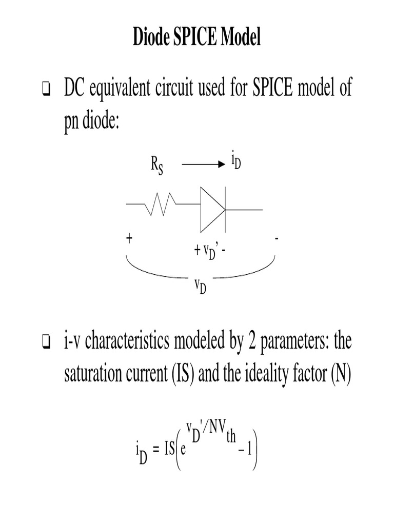 Spice Model of Diode | Spice | Diode