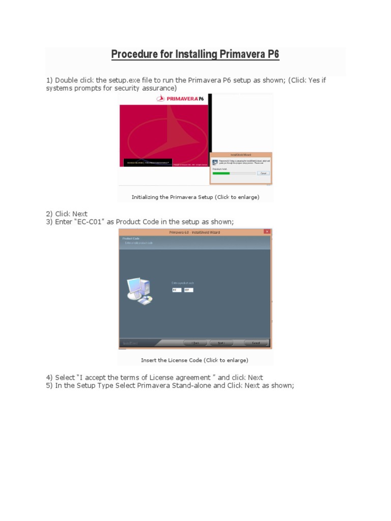 Install Primavera P6: Step-by-Step Guide | PDF | Computers
