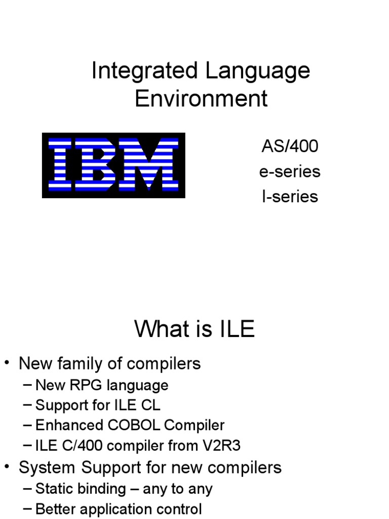 Integrated Language Environment: AS/400 E-Series I-Series | PDF ...