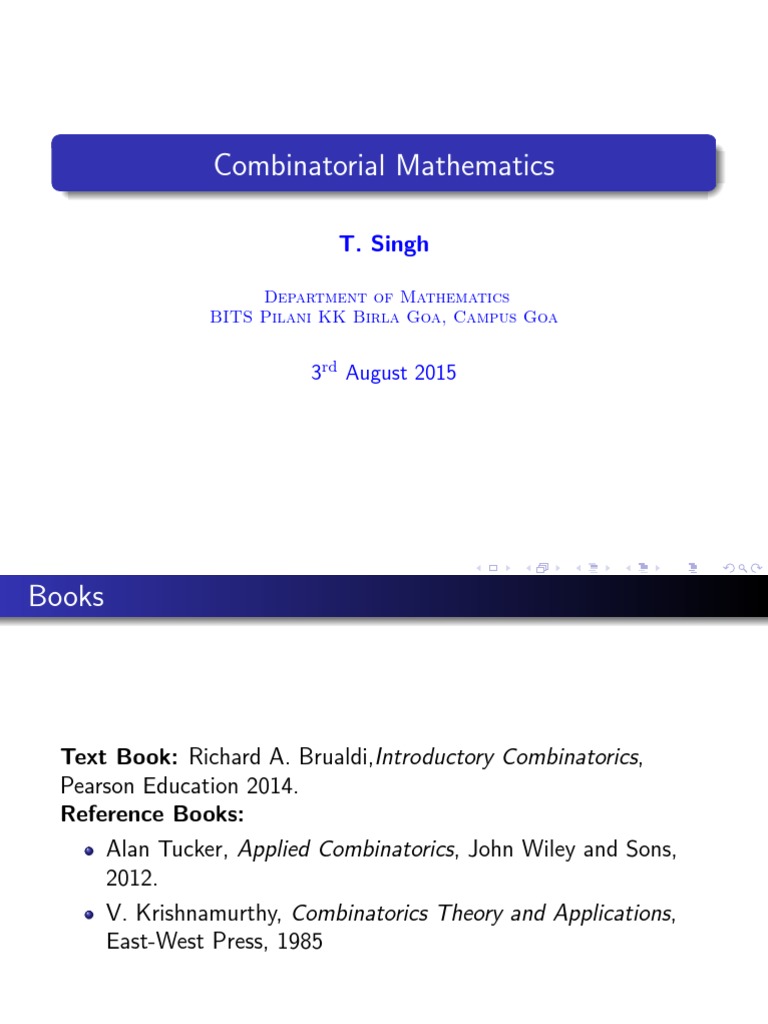 Combinatorics Pdf Combinatorics Teaching Mathematics
