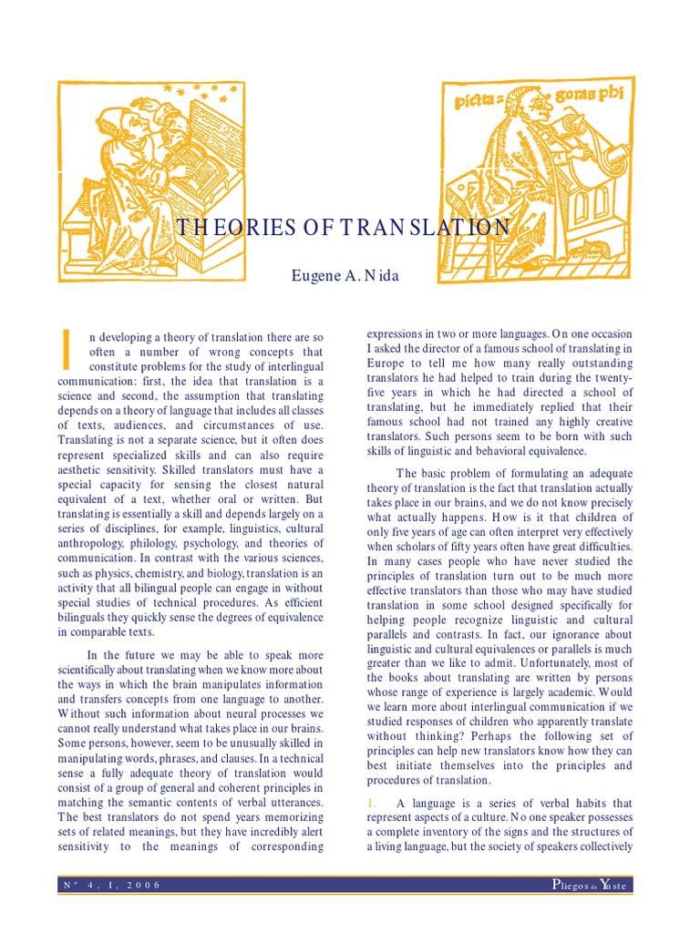 Nida Translation Theory | Translations | English Language