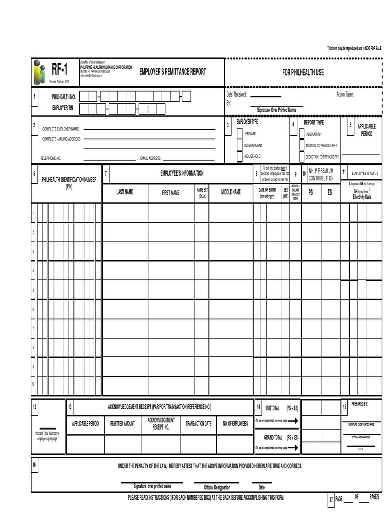 PHILHEALTH form | Employment | Economies