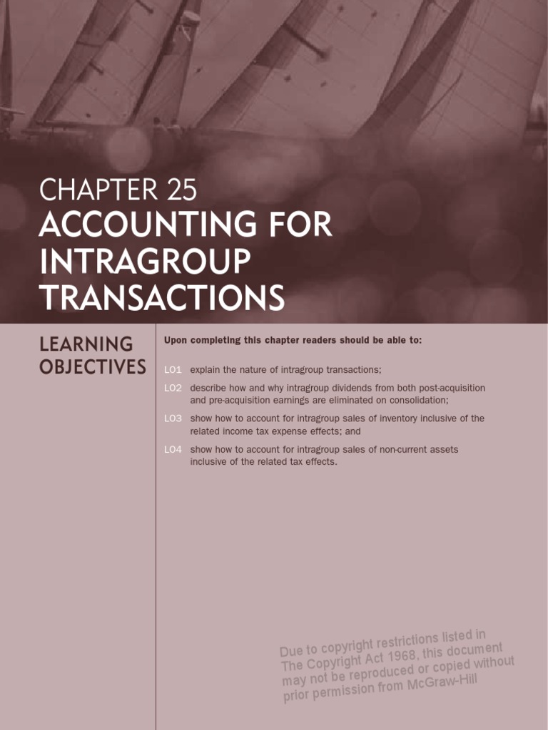 Accounting For Intra Group Transactions | PDF | Consolidation (Business ...