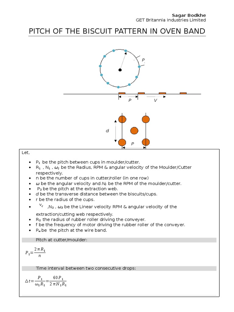 Biscuit Pattern Pitch Calculation | PDF | Teaching Methods & Materials ...
