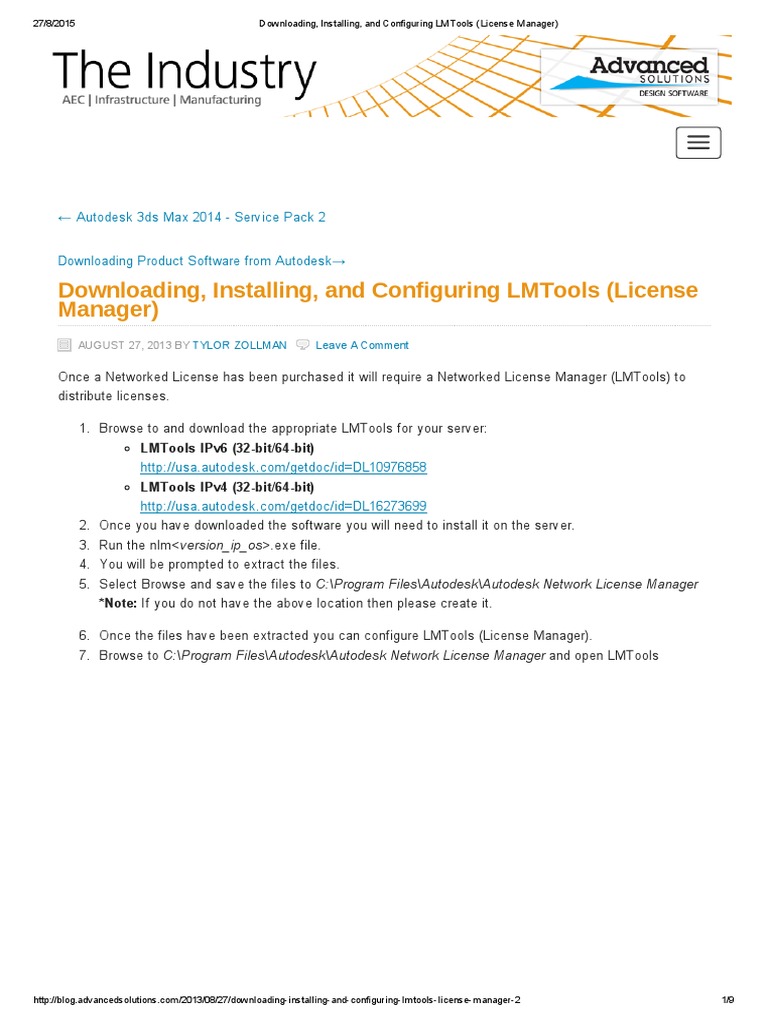 Downloading, Installing, and Configuring LMTools (License Manager) | PDF | Computer Mediated ...