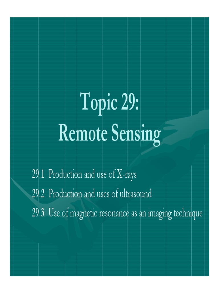 Remote Sensing - X-Ray Notes | PDF | X Ray | Electron
