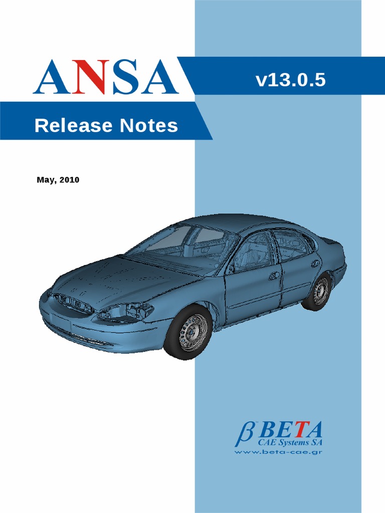 Ansa v13.0.x Release Notes | PDF | Command Line Interface | Parameter ...