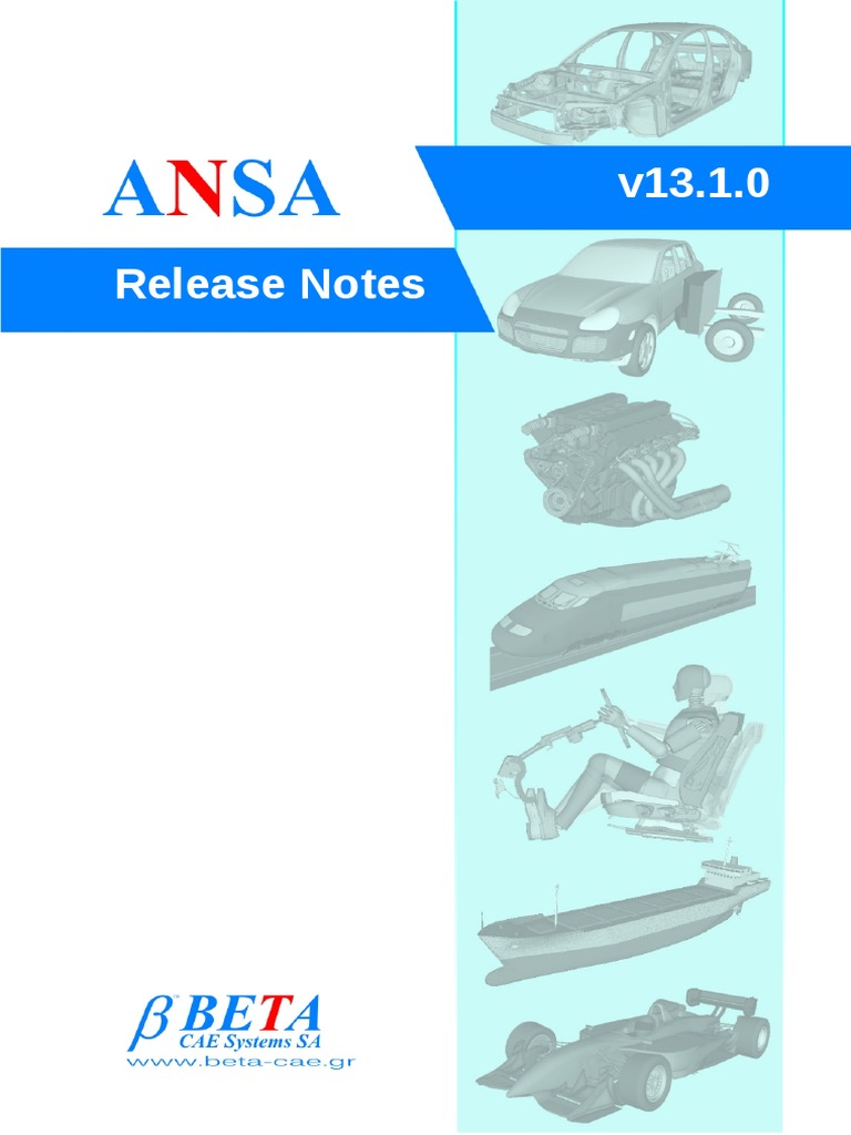 Ansa v13.1.0 Release Notes | PDF | Button (Computing) | Command Line ...
