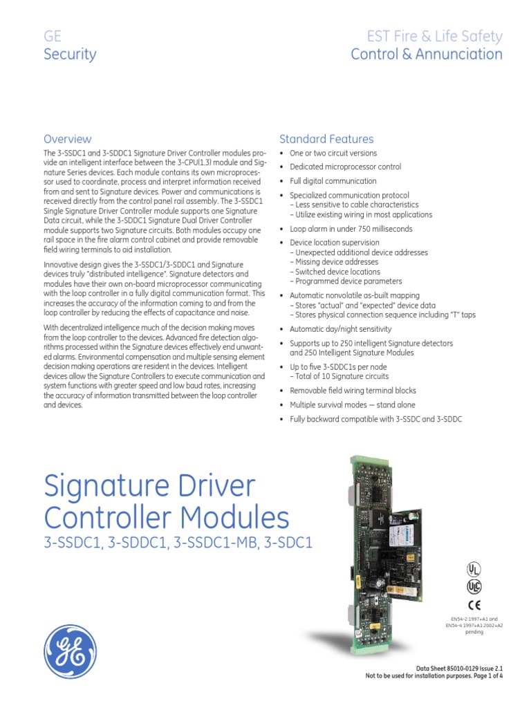 3-SSDC Signature Driver Controller Modules | Electrical Wiring | Amplifier