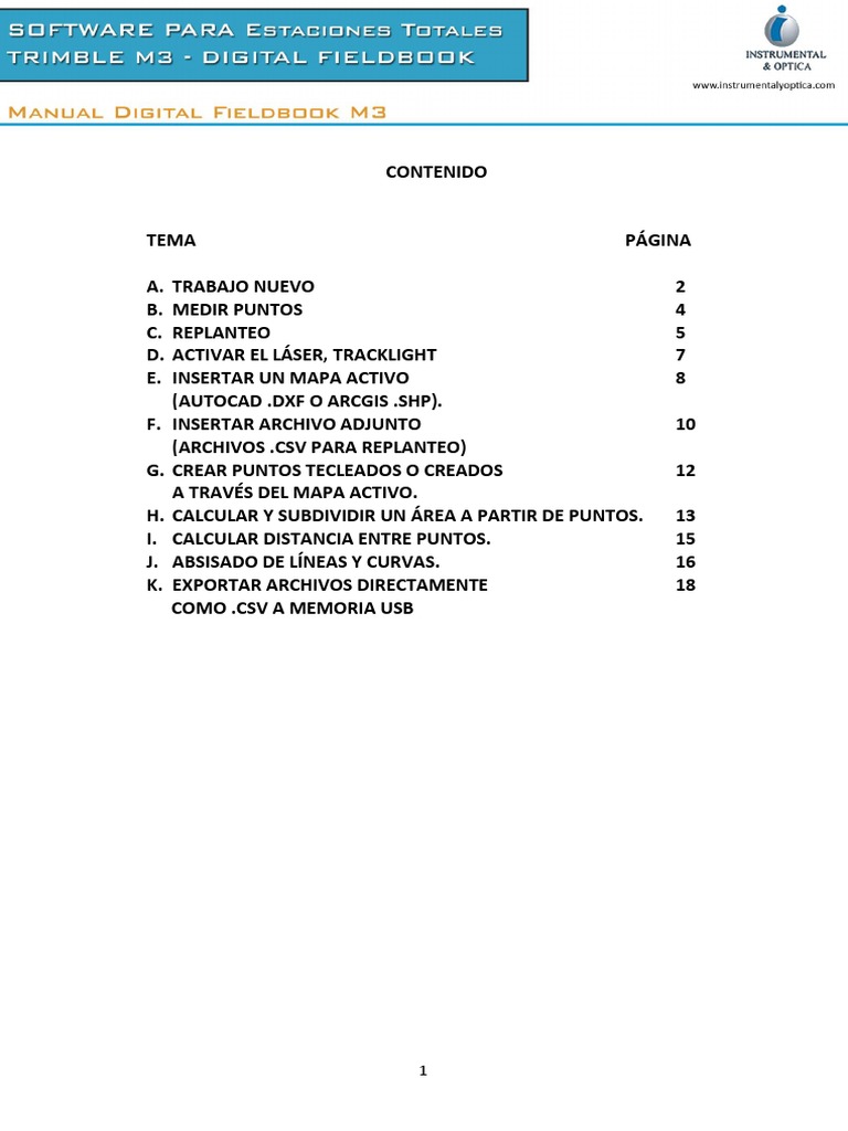 Manual Digital Fieldbook M3 PDF | PDF | Archivo de computadora | Point ...