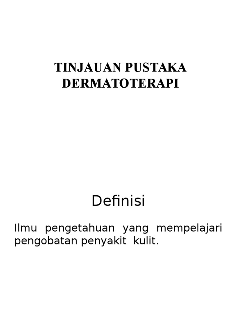 Referat Dermatoterapi | PDF