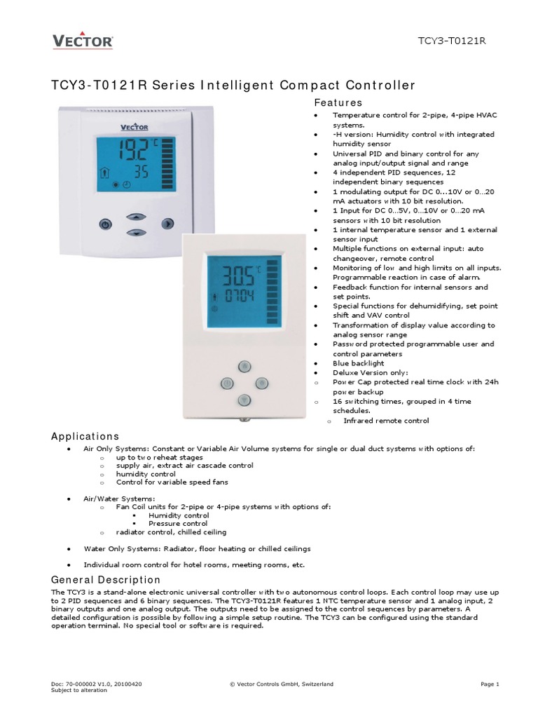 TCY3b-T0121R Controlador Digital Vector | PDF | Mechanical Engineering | Electrical Engineering