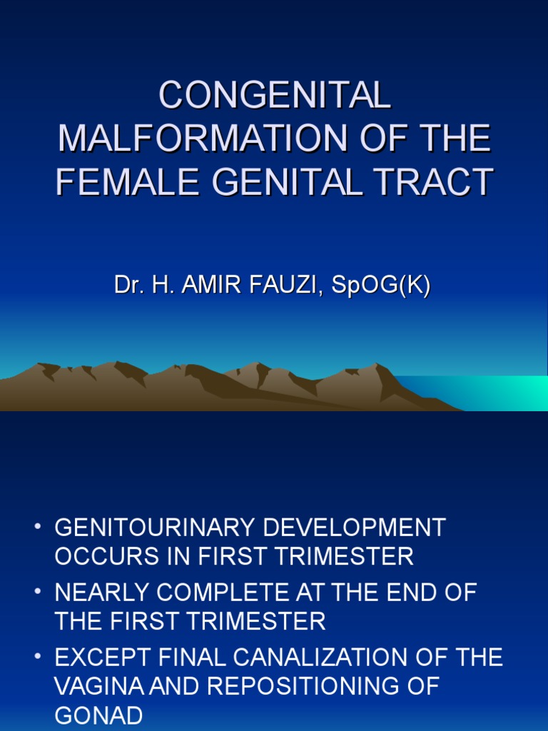 Congenital Malformation of The Female Genital Tract | PDF ...