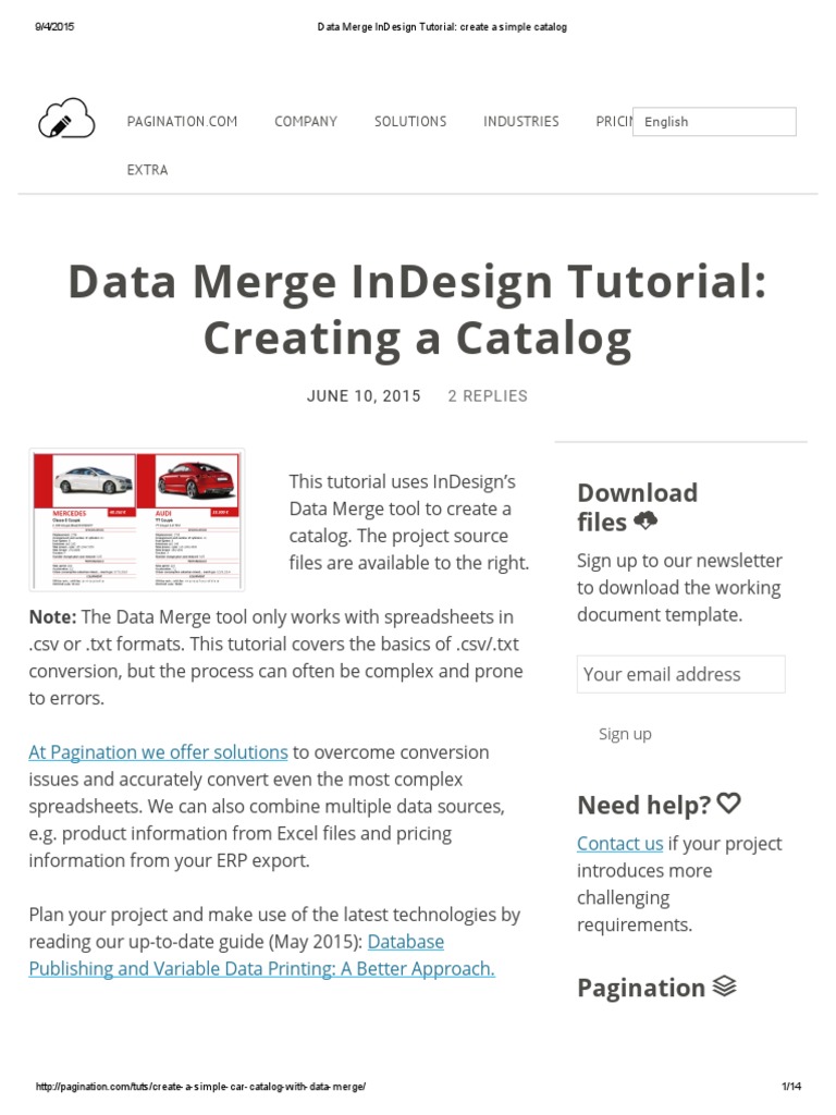 Data Merge InDesign | PDF | Comma Separated Values | Page Layout