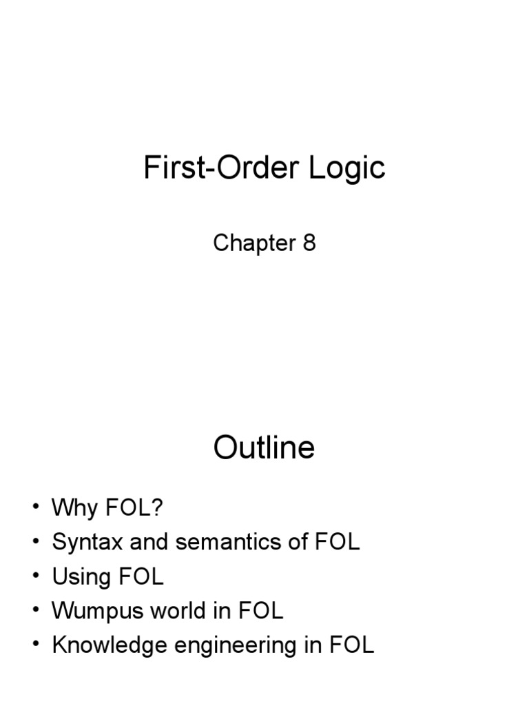 First Order Logic Artificial Intelligence Pdf Interpretation Logic First Order Logic