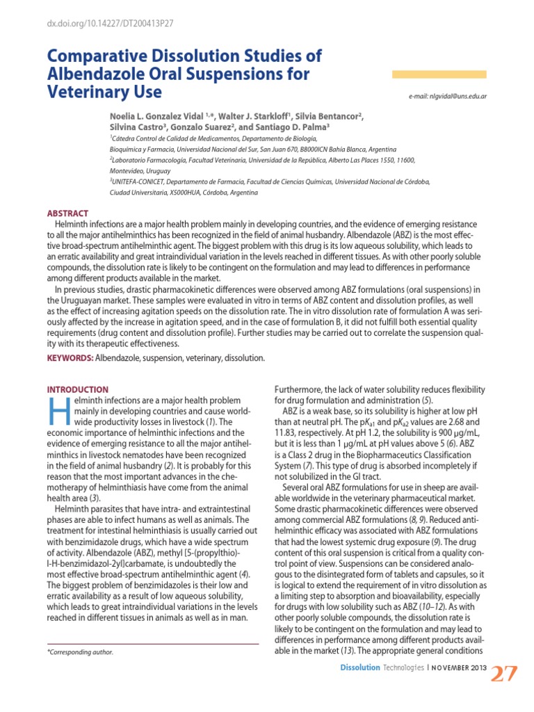Study of Dissolution | PDF | Pharmaceutical Formulation | High Performance Liquid Chromatography