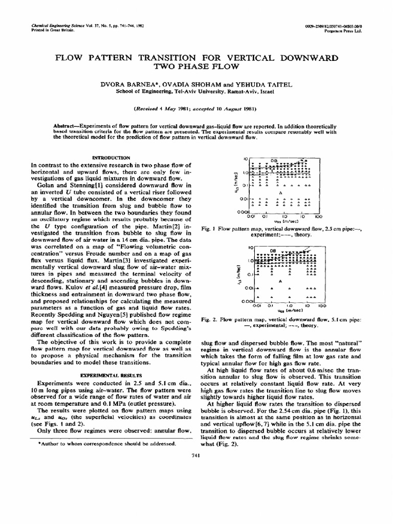 Flow Pattern Transition For Vertical Two Phase Flow | PDF | Fluid ...