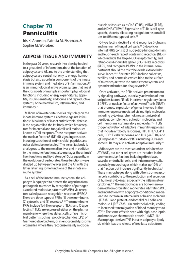 Panniculitis | PDF | Toll Like Receptor | Immune System