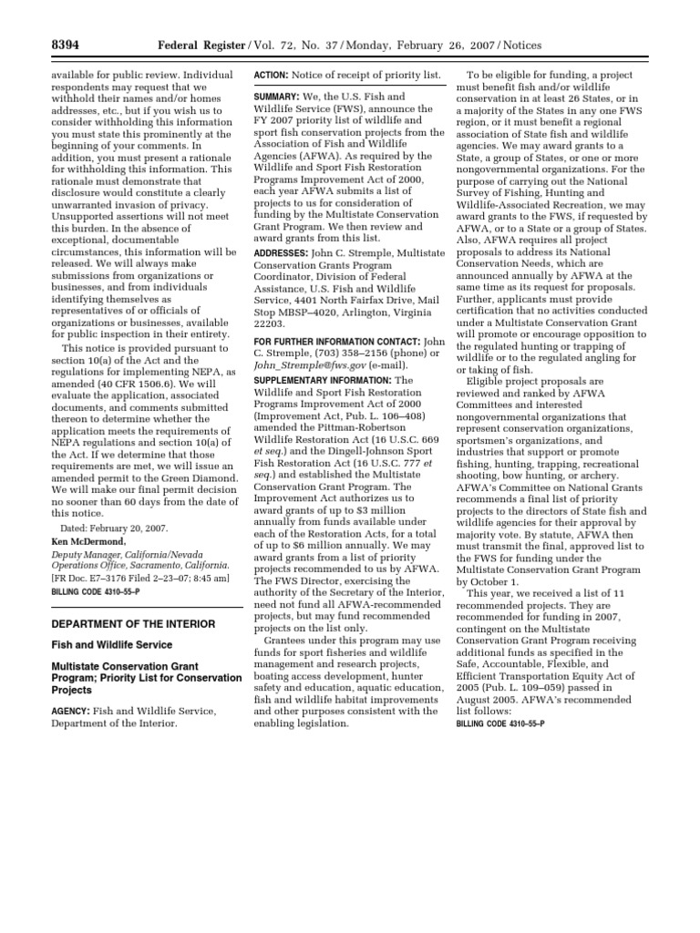 Notice: Environmental Statements Availability, Etc.: Incidental Take ...