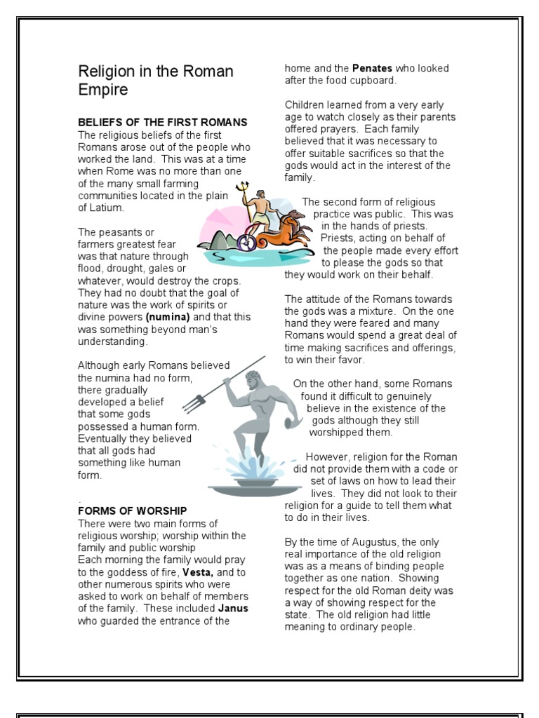 Religion in The Roman Empire | PDF | Roman Empire | Jesus