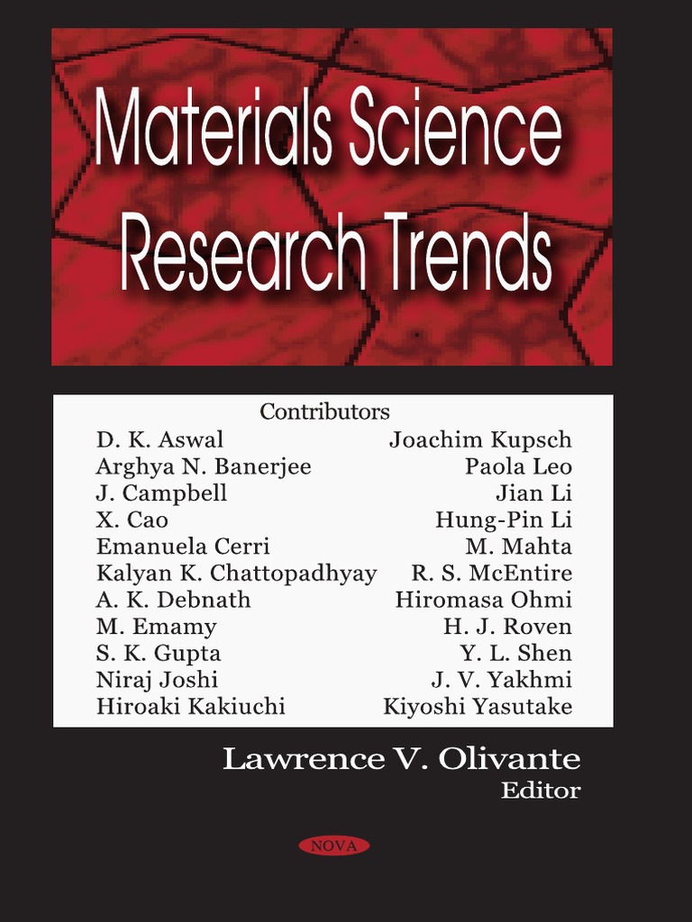 Materials Science Research Trends PDF | PDF | Doping (Semiconductor ...