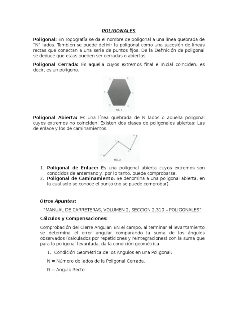 Poligonales Topografía | PDF | Polígono | Azimut
