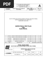 ITP For Electrical Works | PDF | Electrical Wiring | Specification ...