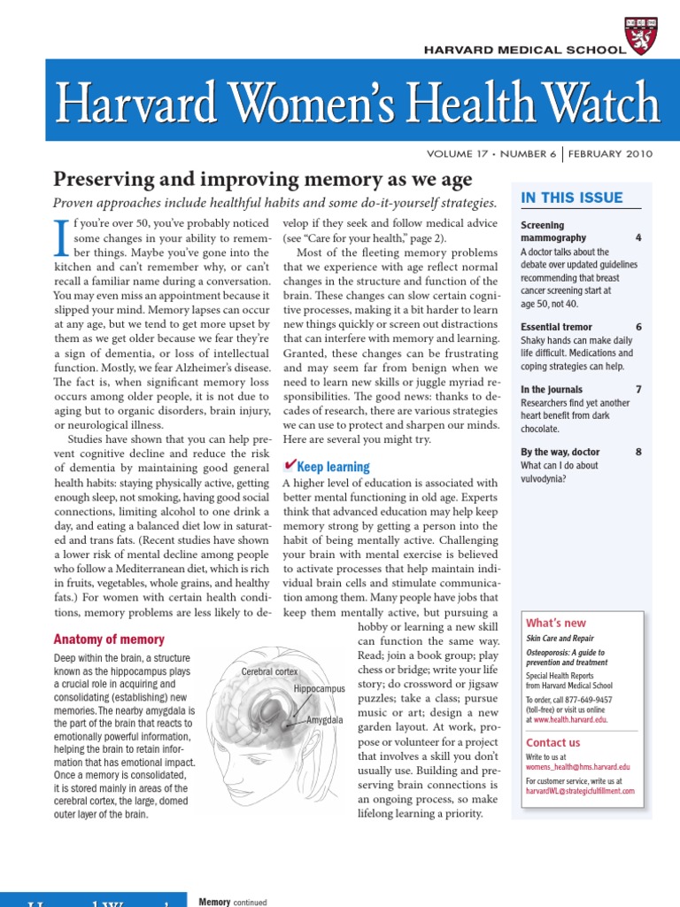 Preserving and Improving Memory As We Age: Proven Approaches Include ...