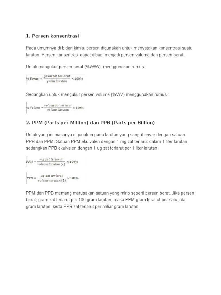 Rumus Geokimia PPM Dan PPB | PDF