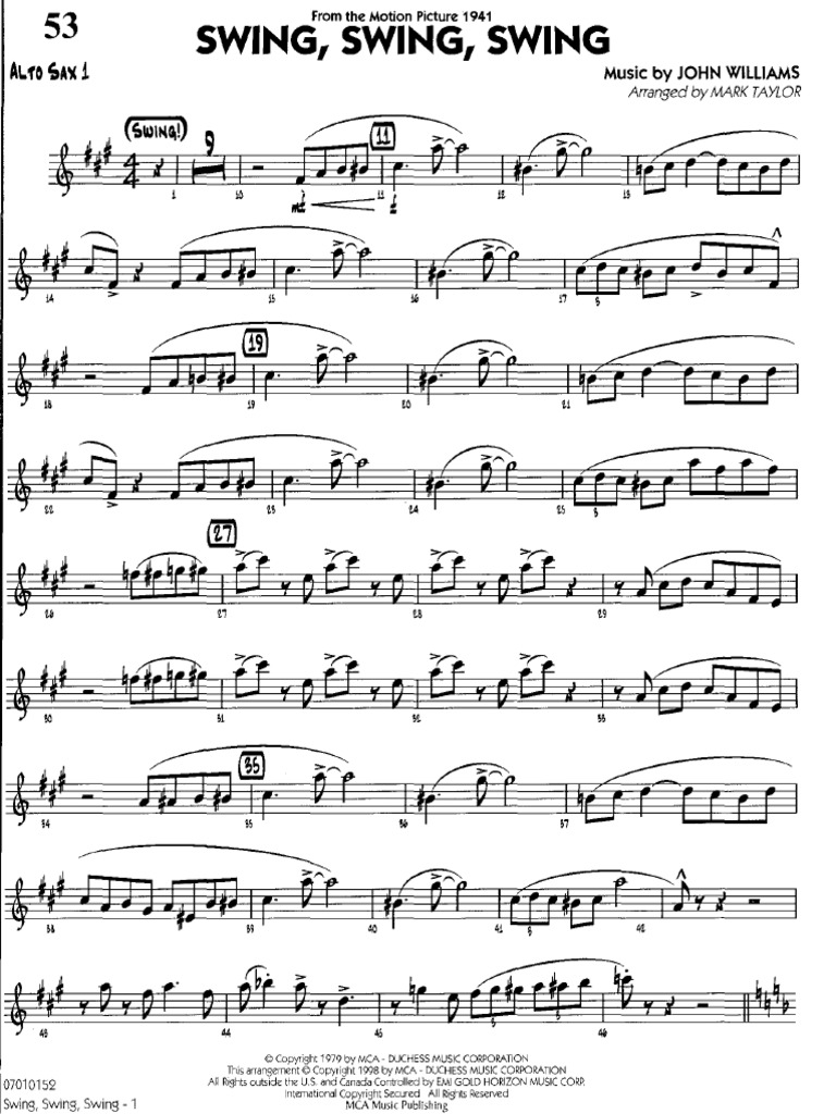 Swing Swing Swing - FULL Big Band - Taylor | PDF