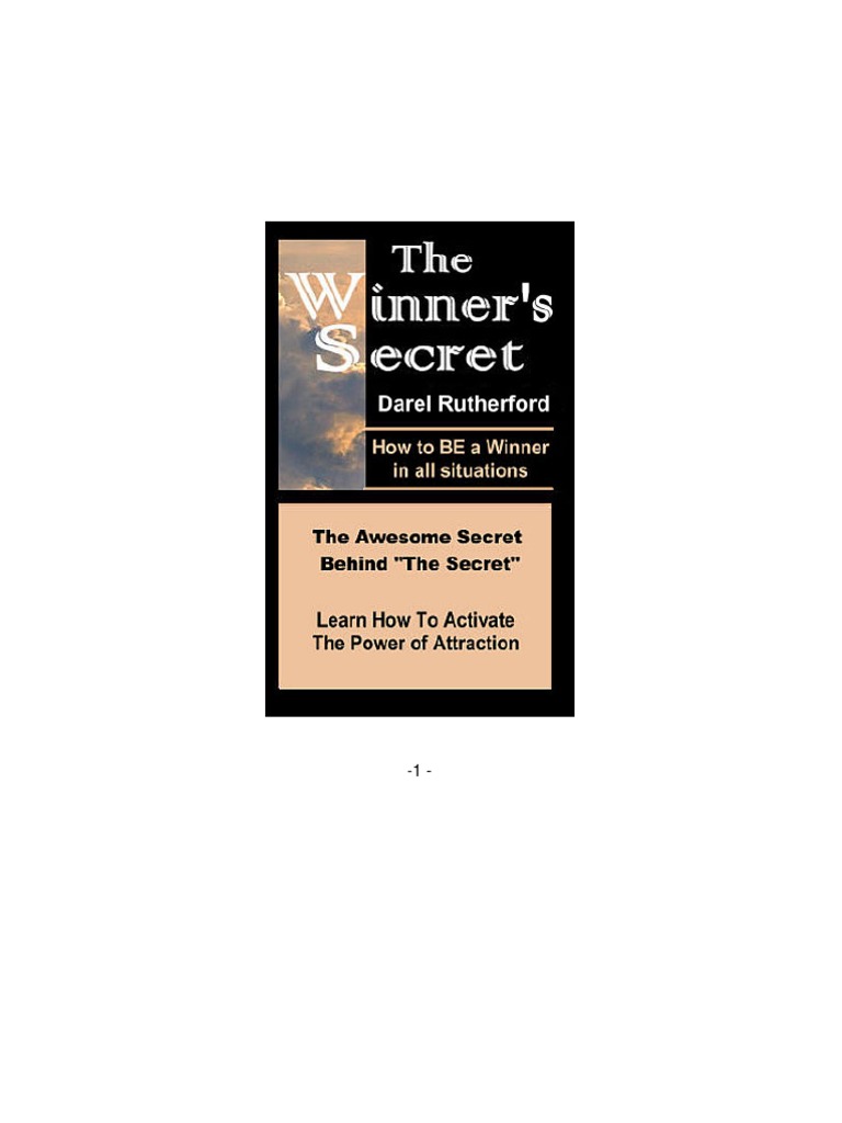 Winners Secret Ebook | Download Free PDF | Thought | Attitude (Psychology)