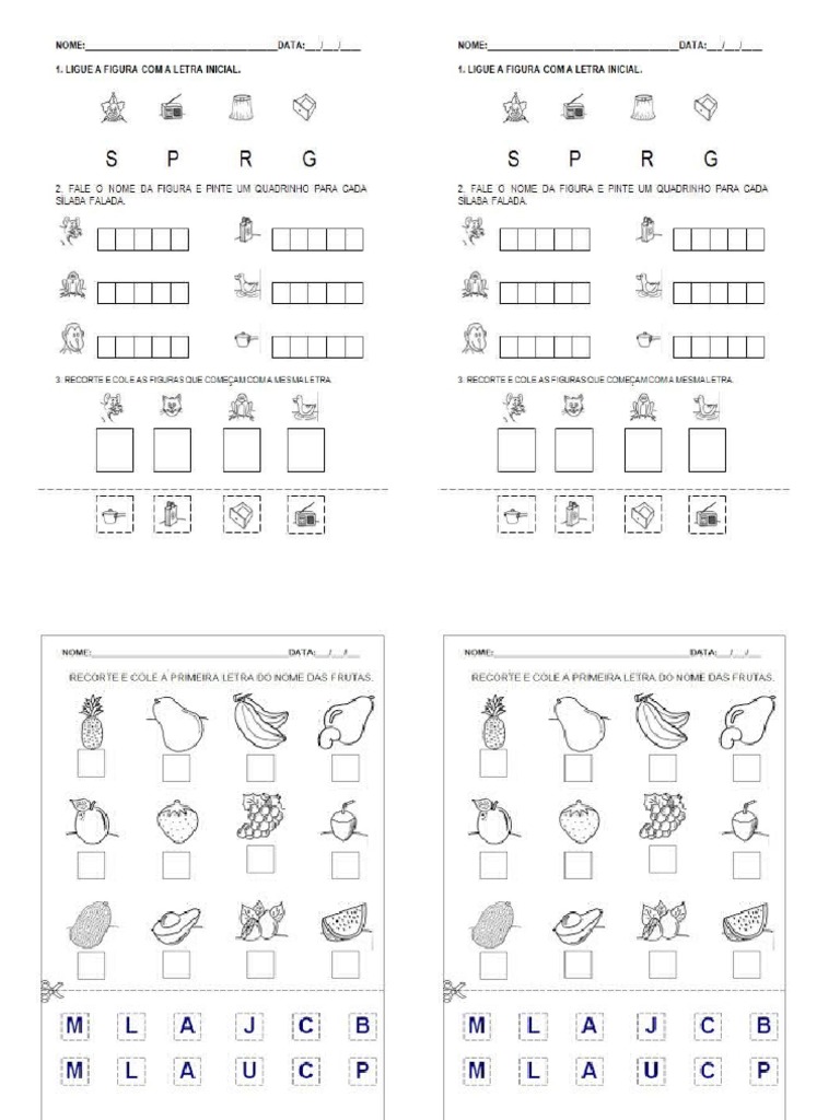 Atividades Pré Silábicos Pdf