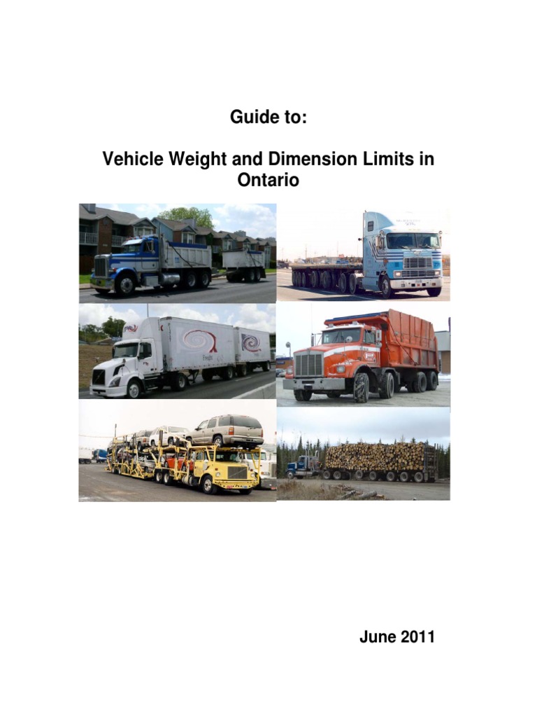 Ontario Vehicle Weight Regulations Guide | PDF | Semi Trailer Truck | Axle
