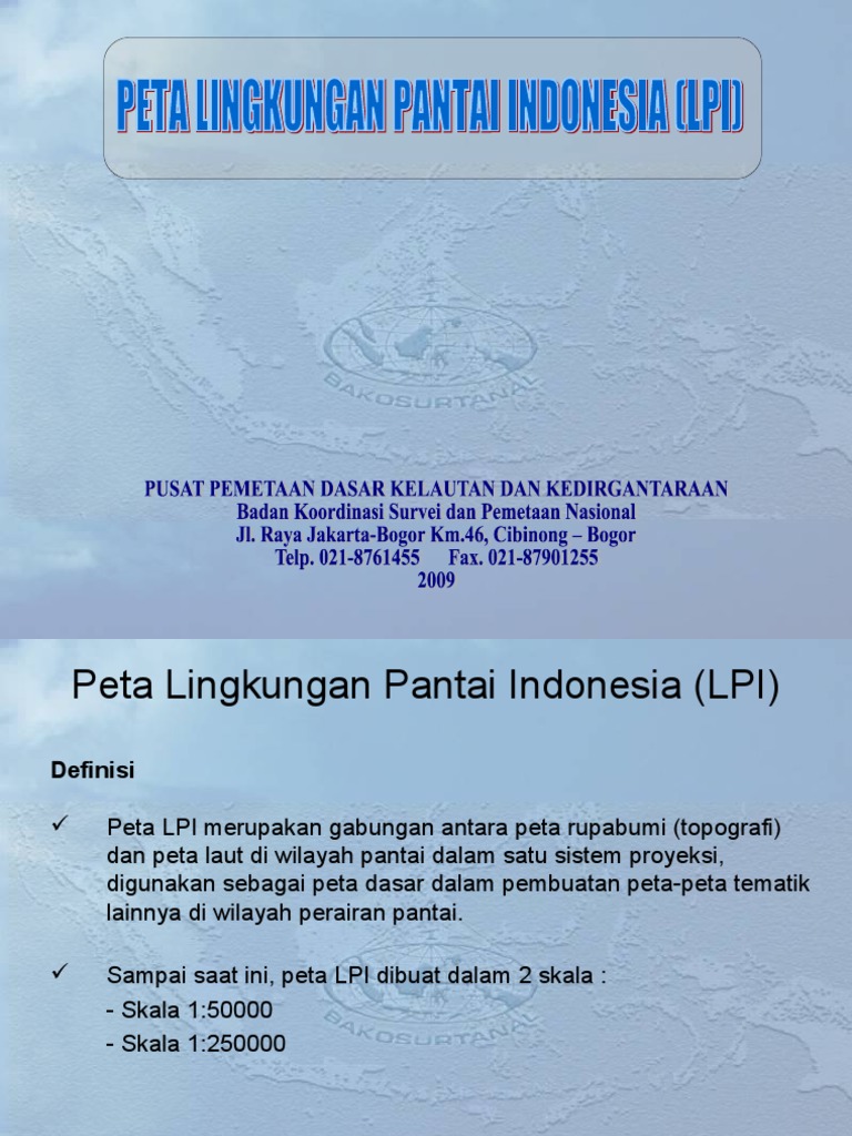 Publikasi Peta Lingkungan Pantai Indonesia PDKK-Bakosurtanal | PDF