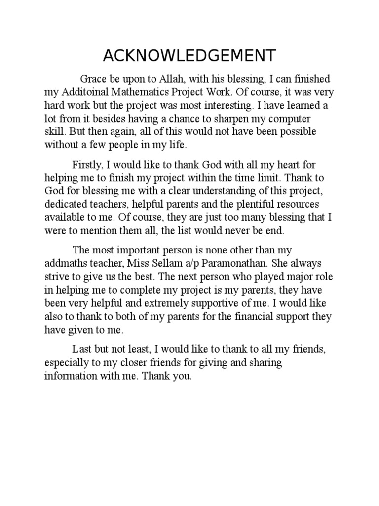 Acknowledgement | PDF | Function (Mathematics) | Mathematical Objects