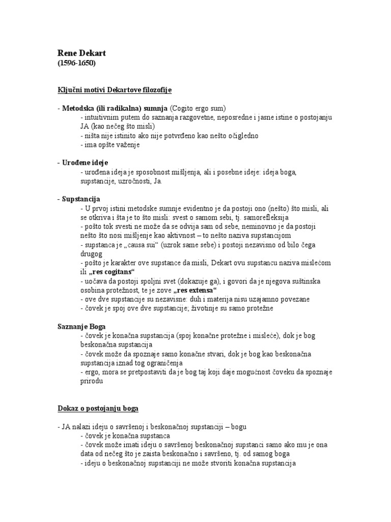 Rene Dekart | PDF