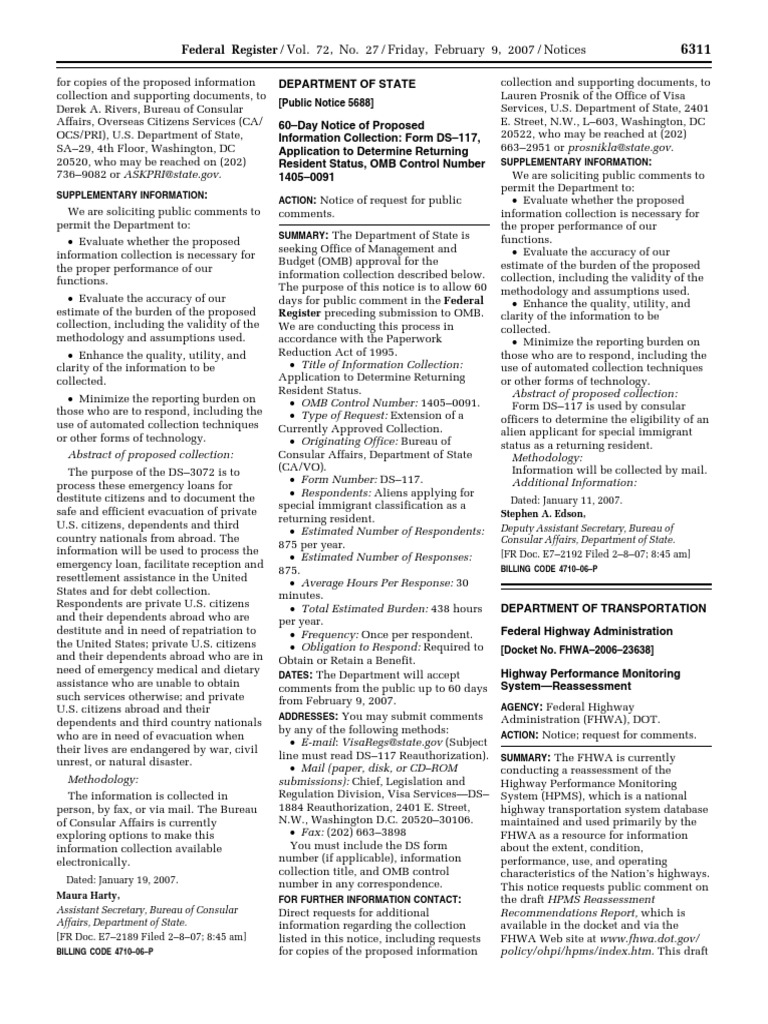 Notice: Reports and Guidance Documents Availability, Etc.: Highway ...